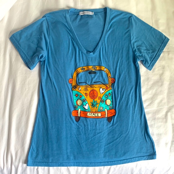 MISSLOOK | Tops | Blue Tshirt | Poshmark